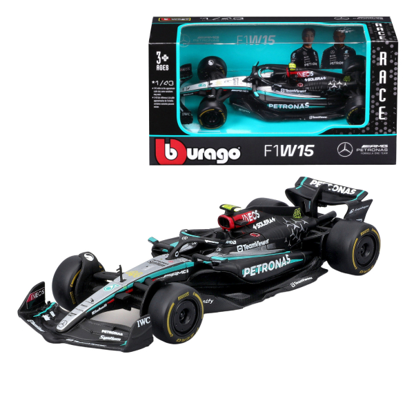 F1 Mercedes AMG 1:43 W15E ´24, #44 - 1:43 Formel 1 Cars - Bburago model ...