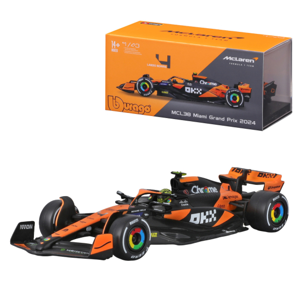 F1 McLaren 1:43 MCL38 ´24, #4 - 1:43 Formel 1 Cars - Bburago model cars ...